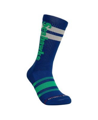 Men's and Women's Mitchell & Ness Seattle Seahawks Lateral Crew Socks ...