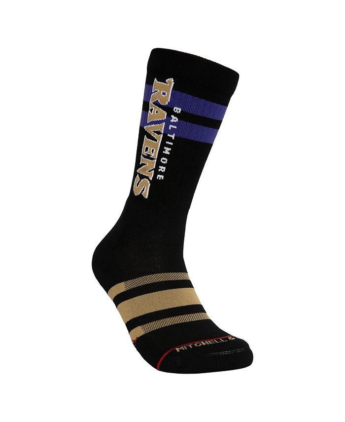 Mitchell & Ness Men's and Women's Baltimore Ravens Lateral Crew Socks ...