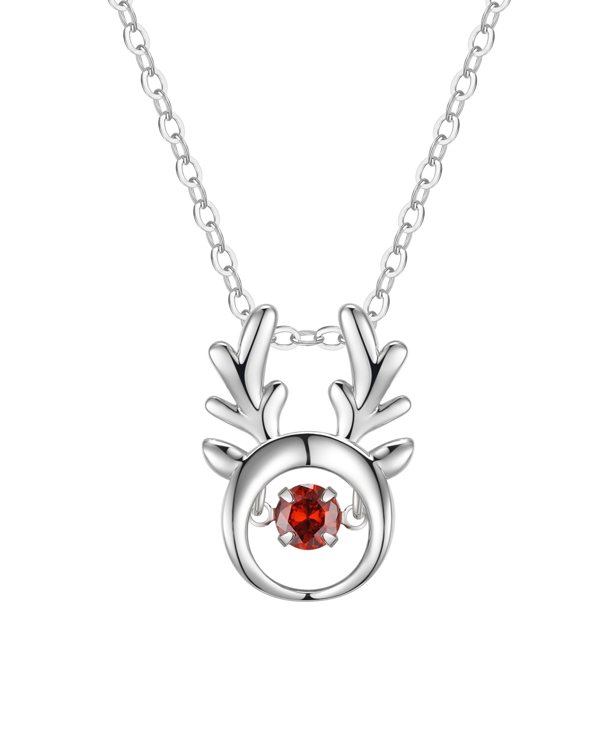 Click here for Macys Red Cubic Zirconia Reindeer Pendant Necklace... prices