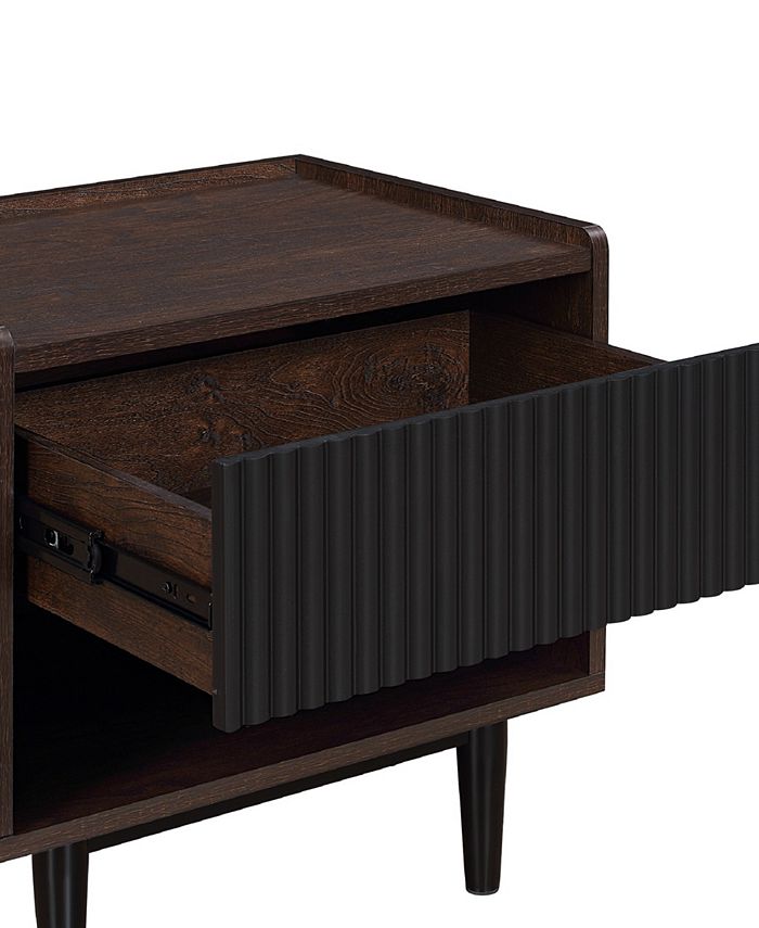 Manhattan Comfort Duane 20.23" Medium Density Fibreboard Ribbed 1 ...