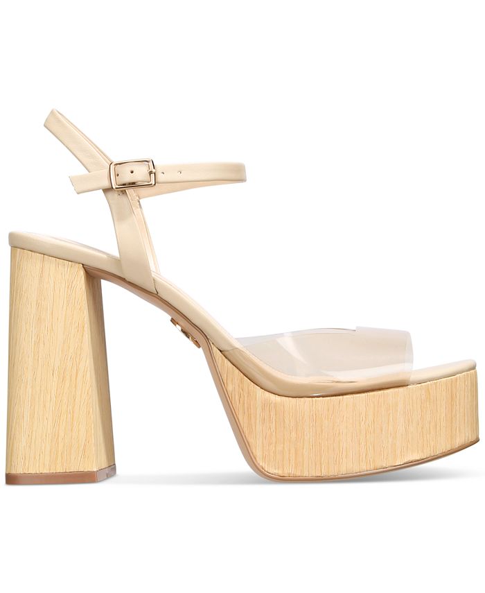 THINGS II COME Women's Daceywood Luxurious Wood Platform Sandals - Macy's