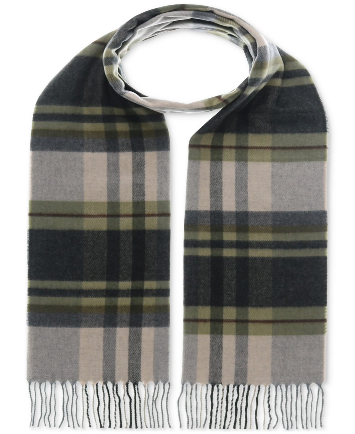 Click here for V. Fraas Mens Plaid Scarf - Olive prices