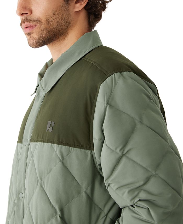 Frank And Oak Men's Skyline Reversible Collared Weather-Resistant Snap ...