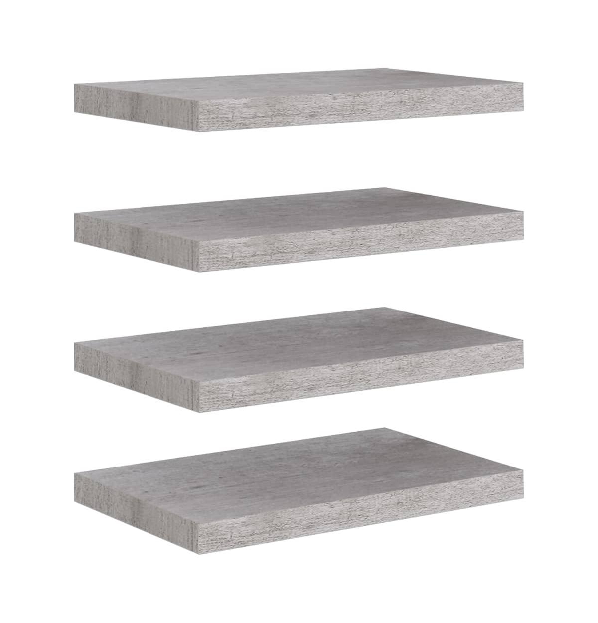 Click here for Floating Wall Shelves 4 pcs Concrete Gray 19.7x9.1... prices