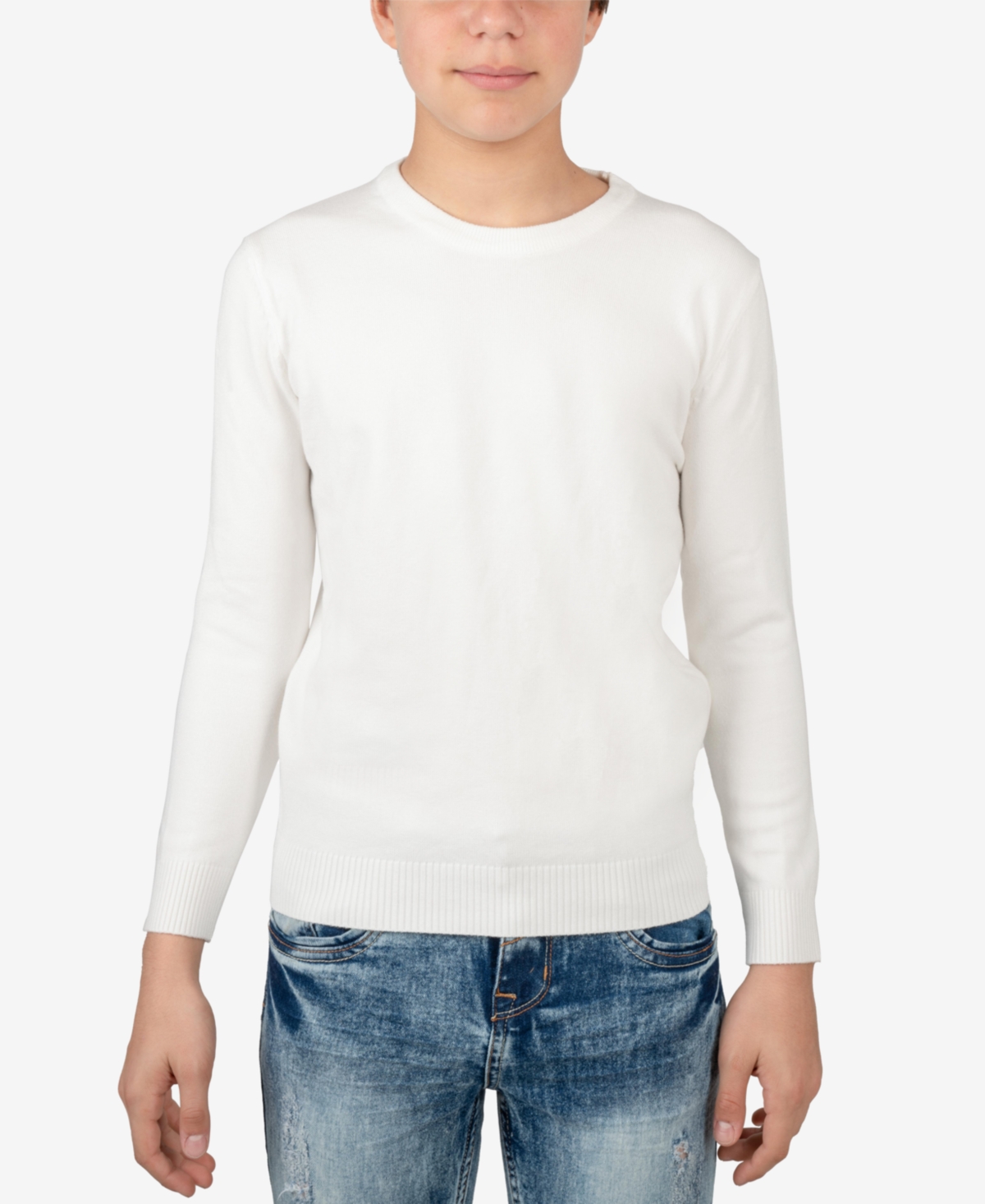 Click here for Xray Boys Basic Crew Neck Sweater - Off white prices