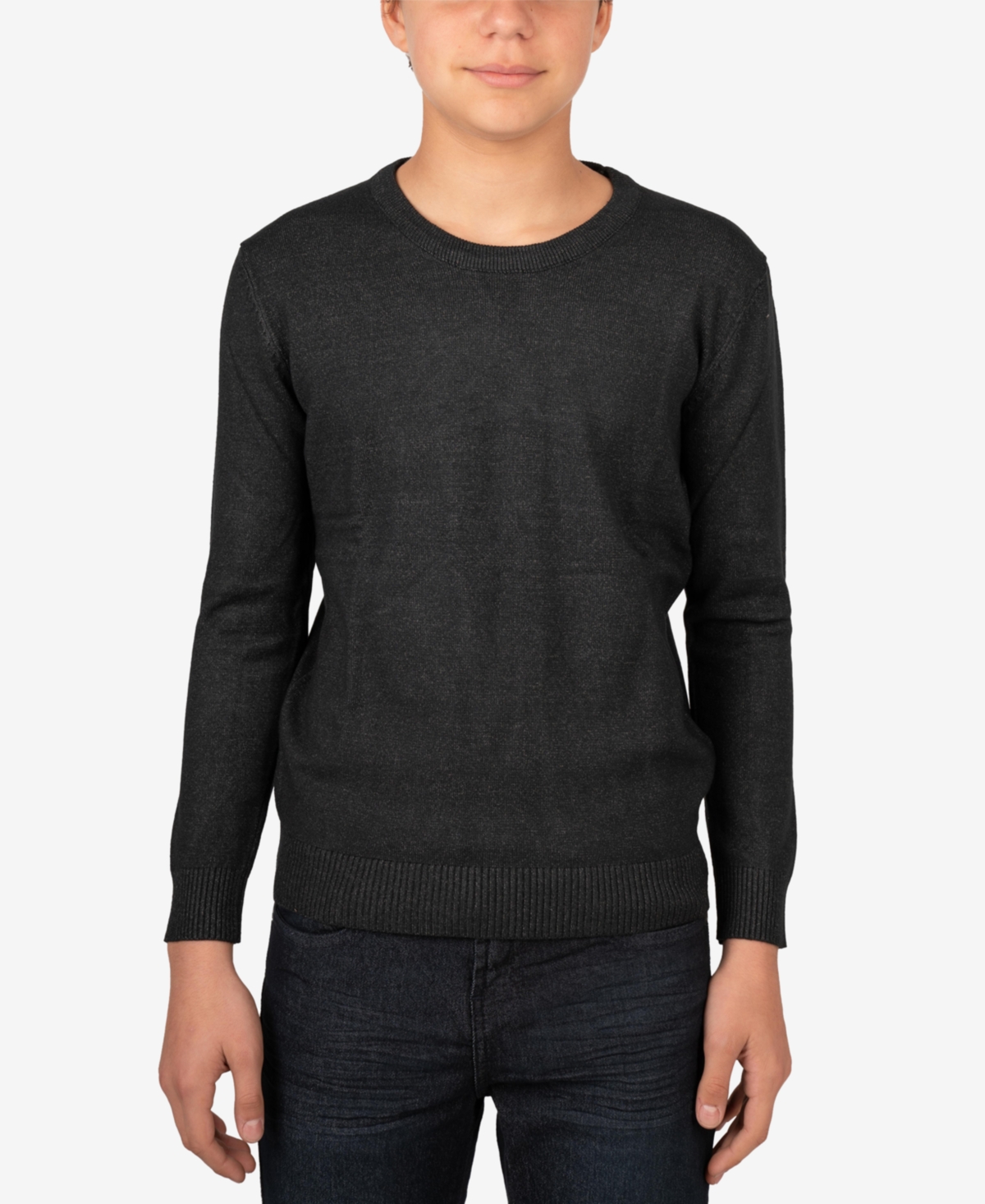 Click here for Xray Boys Basic Crew Neck Sweater - Heather charco... prices