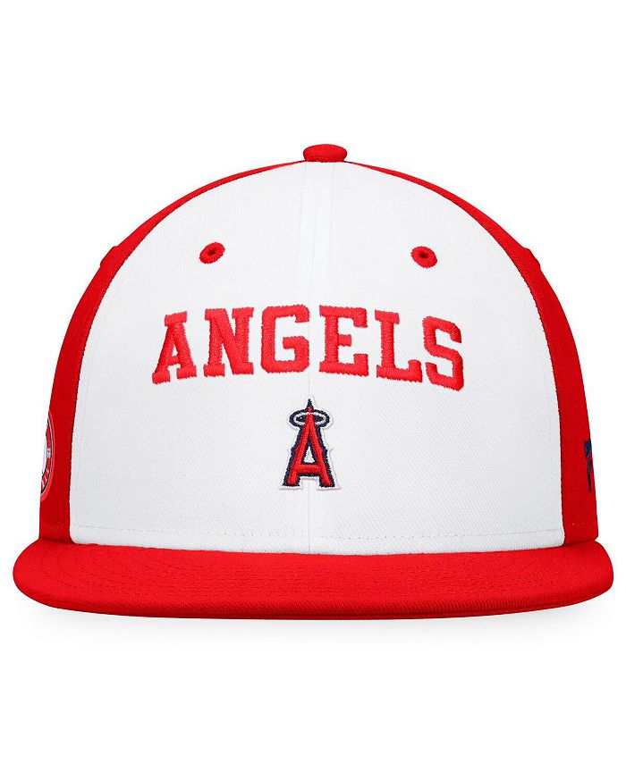 Fanatics Men's White, Red Los Angeles Angels Iconic Color Blocked ...