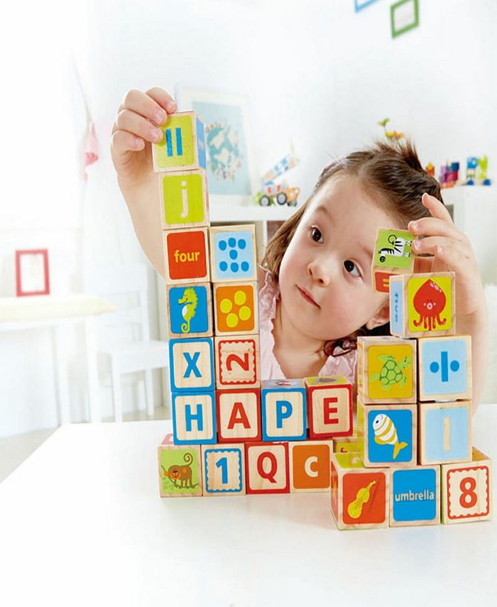 Hape Alphabet Numbers Stacking 26 Blocks - Macy's