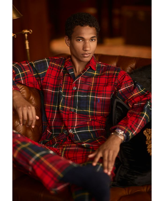 Polo Ralph Lauren Men's Plaid Flannel Pajamas Set - Macy's