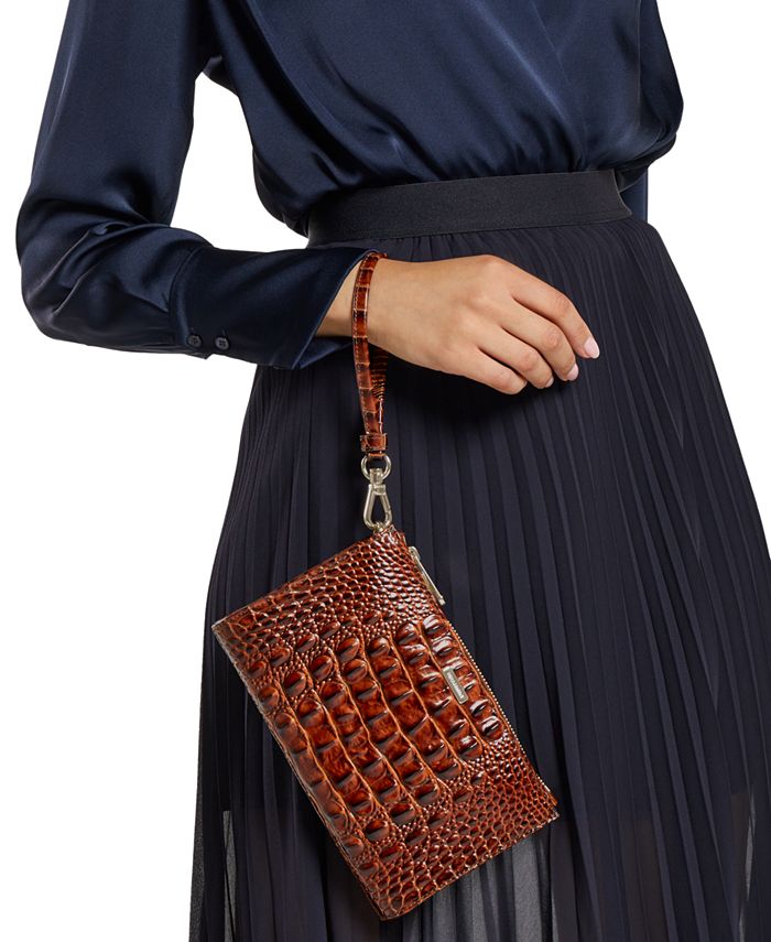 Brahmin Daisy Melbourne Embossed Leather Clutch - Macy's