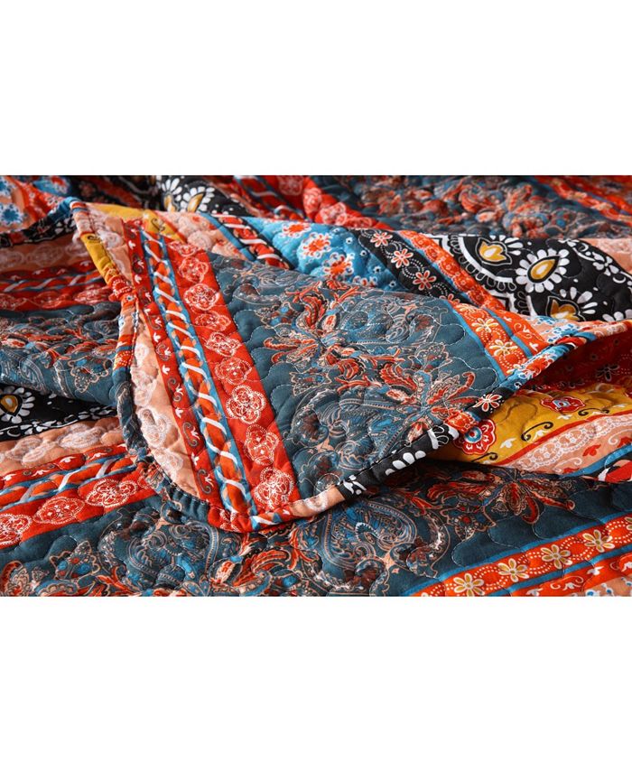 MarCielo 3 Pcs Bohemian Quilt Bedspread Set Boho By012 - Queen - Macy's
