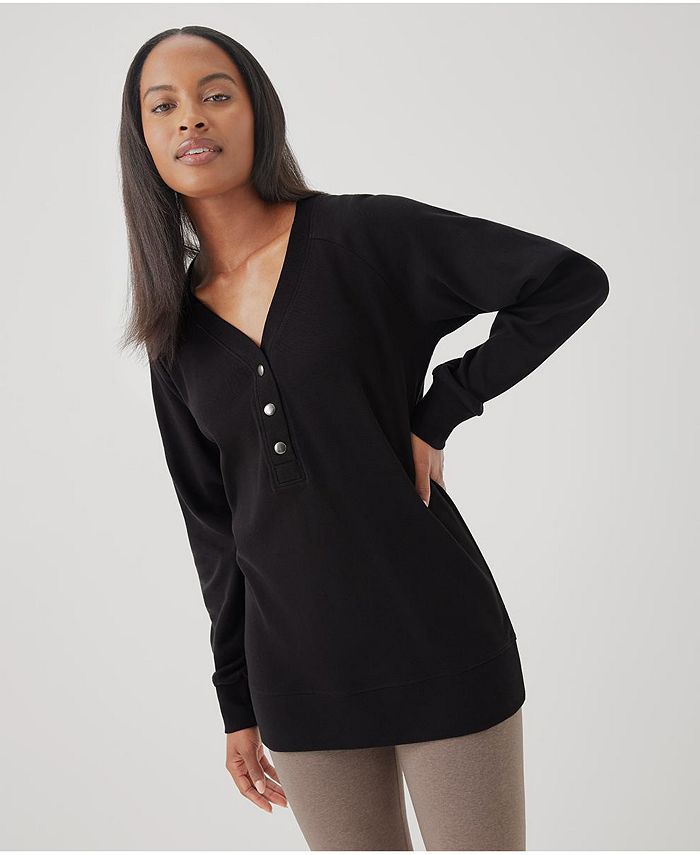 Pact Organic Cotton Airplane Button Tunic - Macy's