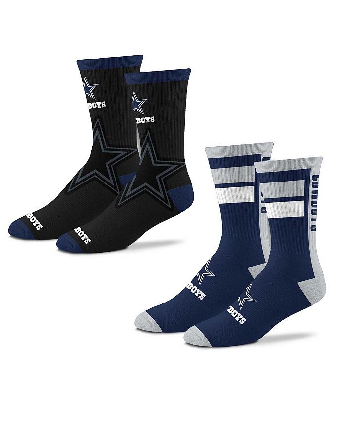 For Bare Feet Men's Dallas Cowboys Two-Pack Double Duo Crew Socks Set ...