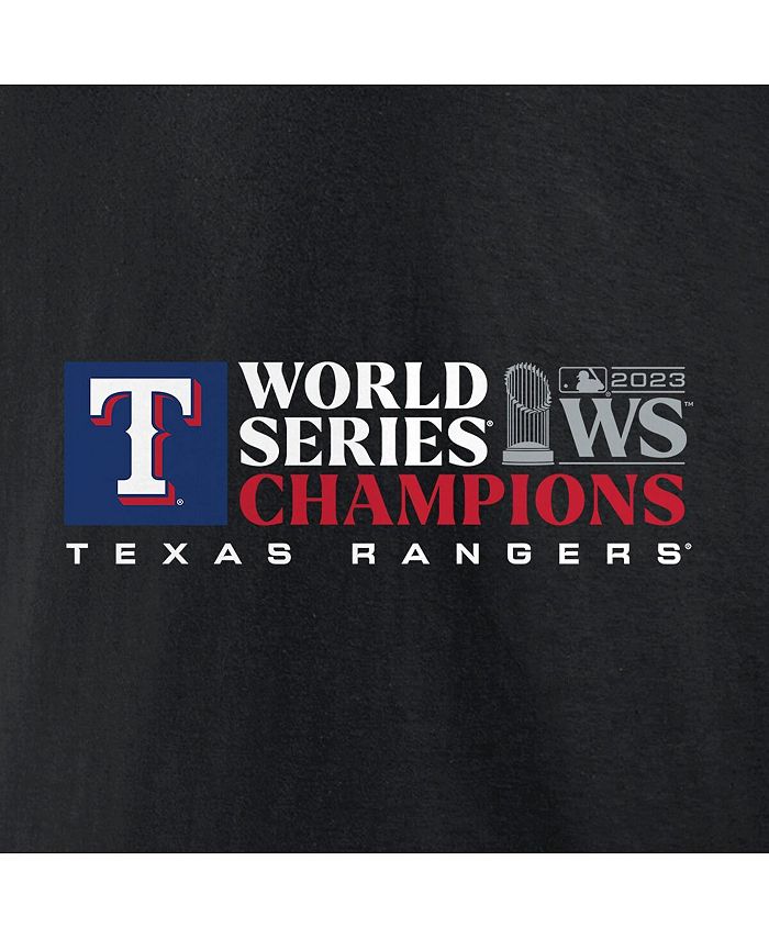 Fanatics Men's Black Texas Rangers 2023 World Series Champions ...