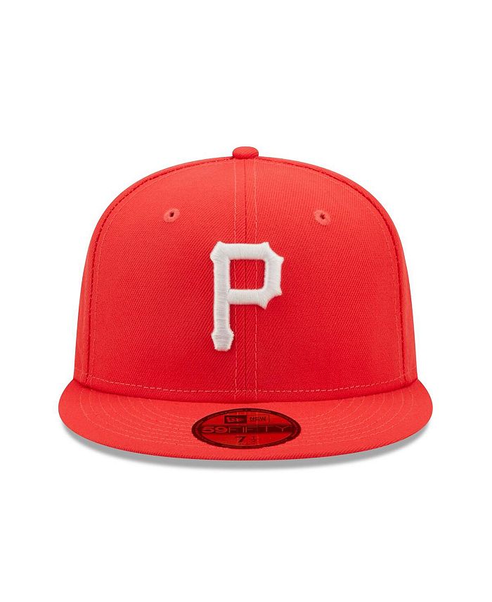 New Era Men's Red Pittsburgh Pirates Lava Highlighter Logo 59FIFTY ...