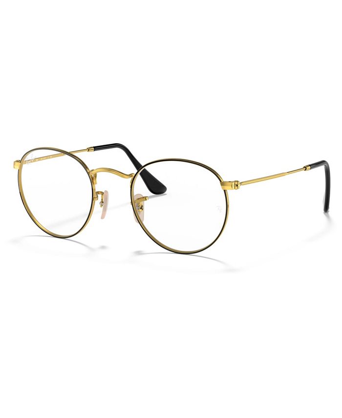 Ray-Ban Unisex Round Metal Optics Eyeglasses, RB3447V - Macy's