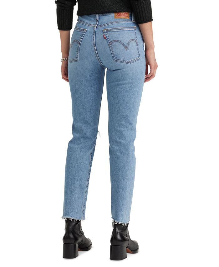 Levi's Women's Wedgie Straight-Leg High Rise Cropped Jeans - Macy's