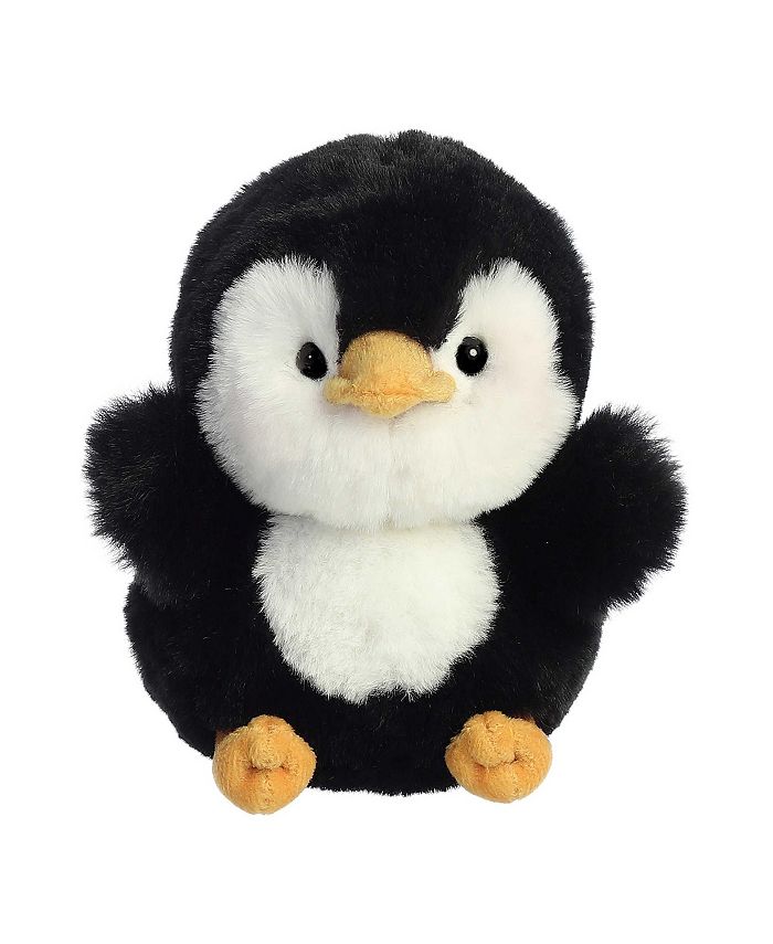 Aurora Mini Peewee Penguin Rolly Pet Round Plush Toy Black 5" - Macy's