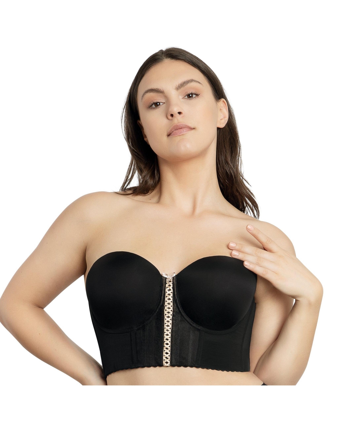 Click here for Parfait Womens Shea Longline Strapless Bra - Black prices