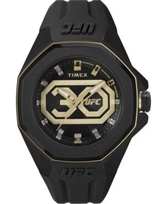 Timex UFC Men's Pro Analog Black Resin Watch, 44mm - Macy's