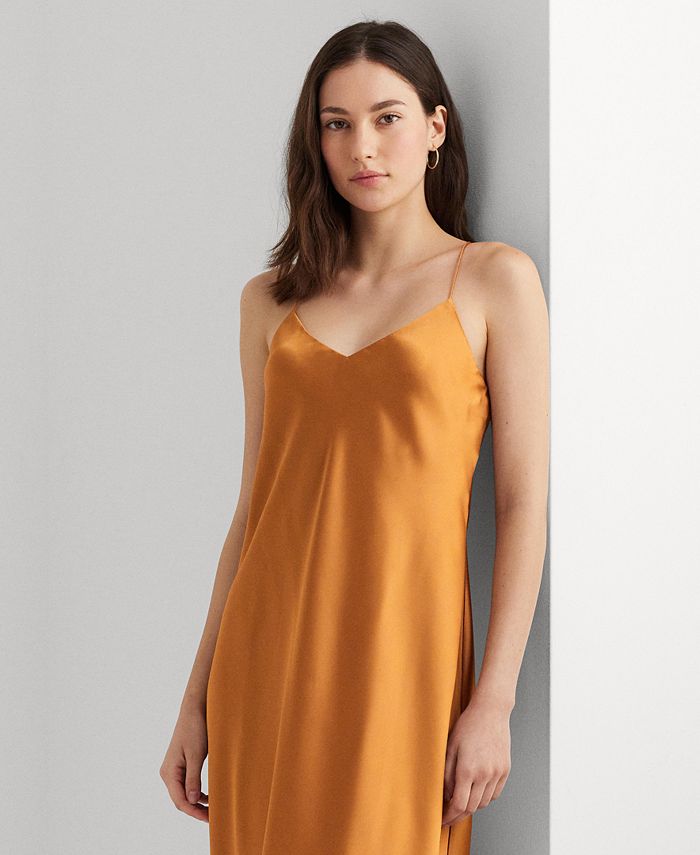 Lauren Ralph Lauren Women's Charmeuse Slip Dress - Macy's