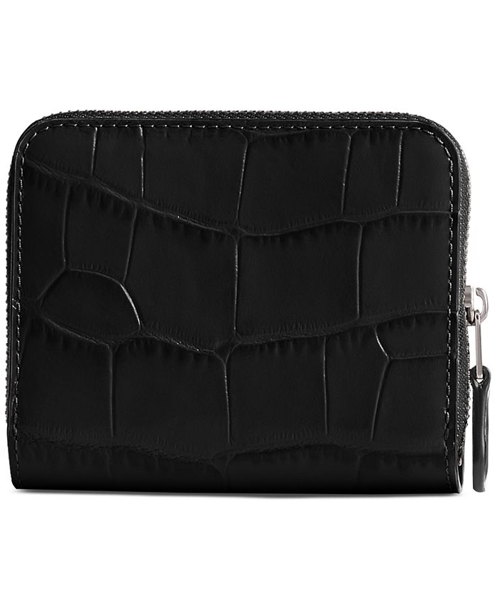 COACH Embossed Croc Leather Billfold Wallet - Macy's