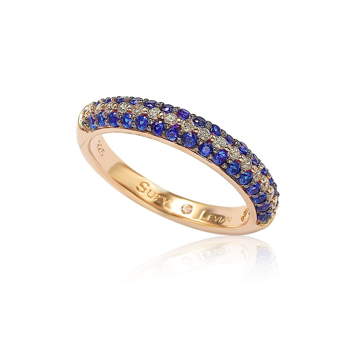 Click here for Suzy Levian Rose Sterling Silver Micro-Pave Colore... prices