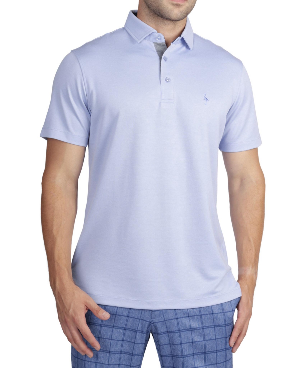 Click here for Tailorbyrd Big & Tall Solid Modal Polo Shirt - Sky... prices