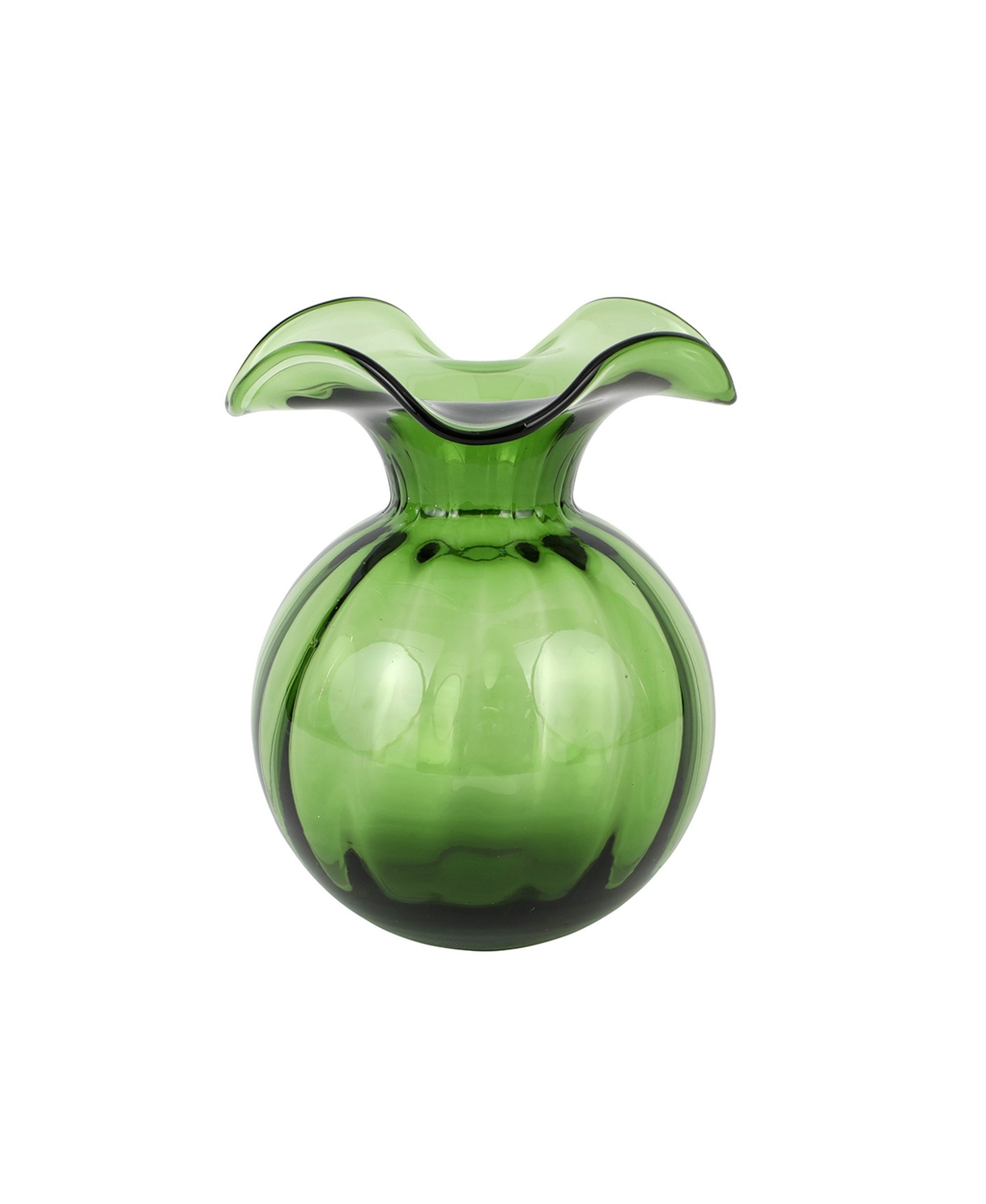 Click here for Vietri Hibiscus Medium Fluted Vase - Green prices