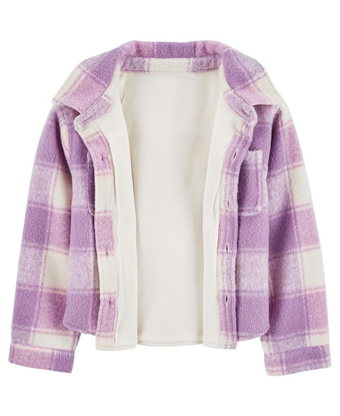 Carter's Little Girls Plaid Shacket - Macy's