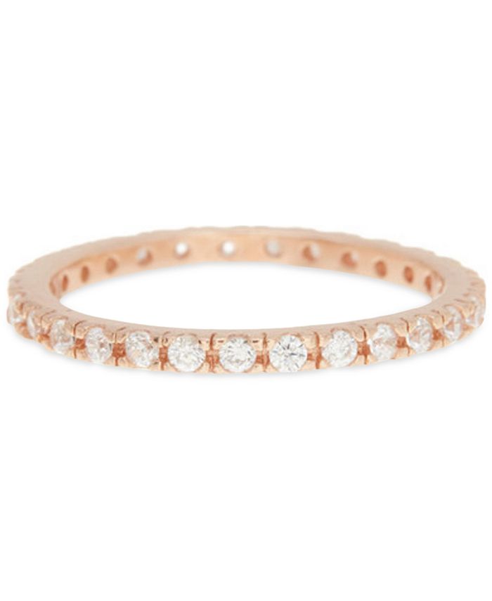 ADORNIA Crystal Eternity Band Ring - Macy's