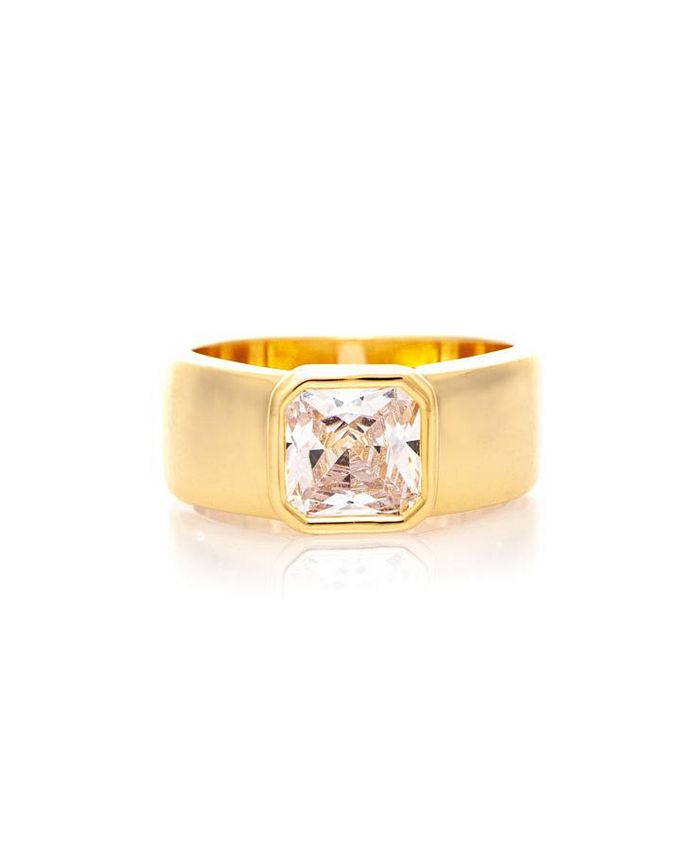 Rivka Friedman Cubic Zirconia Princess Cut Band Ring - Macy's