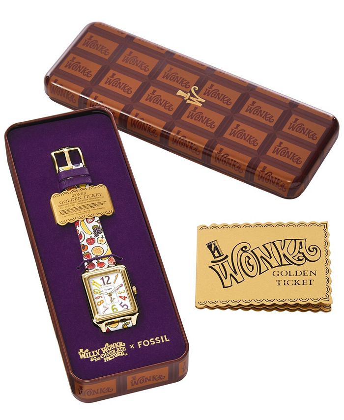 Fossil X Willy Wonka Limited Edition Women's Two-Hand Multicolor Print ...
