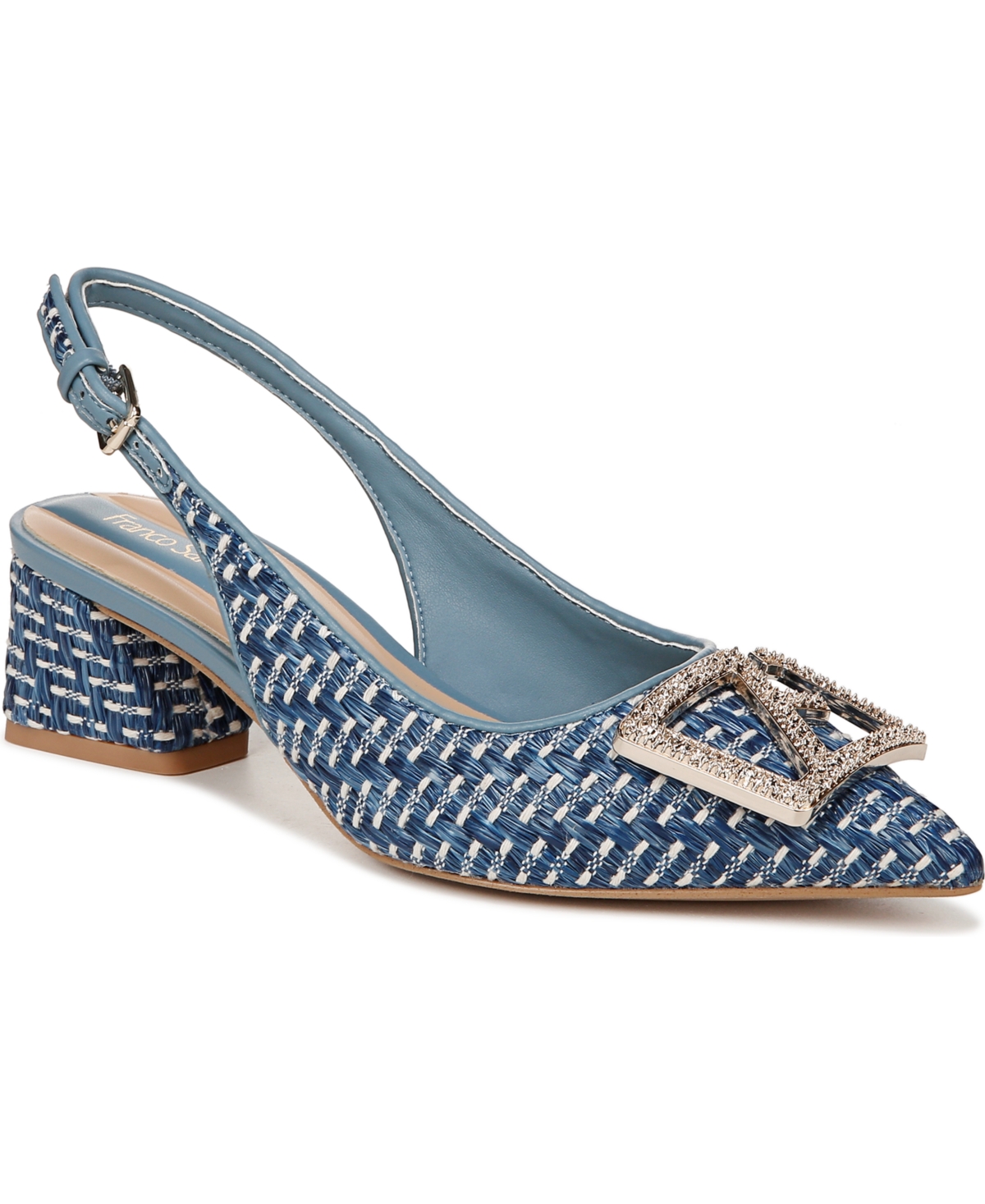 Click here for Franco Sarto Womens Racer Ornament Pointed Toe Blo... prices