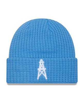 Men's New Era Light Blue Houston Oilers Prime Cuffed Knit Hat - Macy's