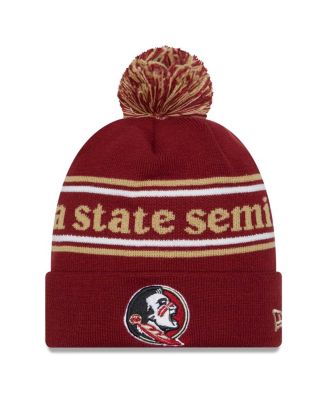Men's New Era Garnet Florida State Seminoles Marquee Cuffed Knit Hat ...