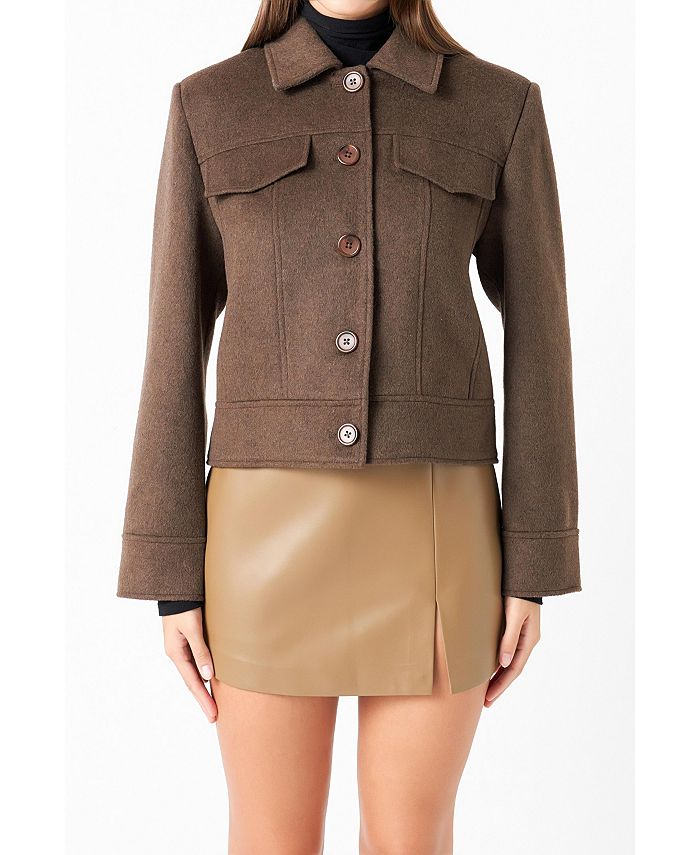 endless rose Women's Blended Structured Jacket - Macy's