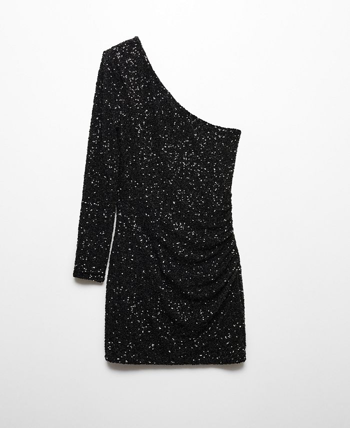 MANGO Women's Asymmetric Sequin Dress - Macy's