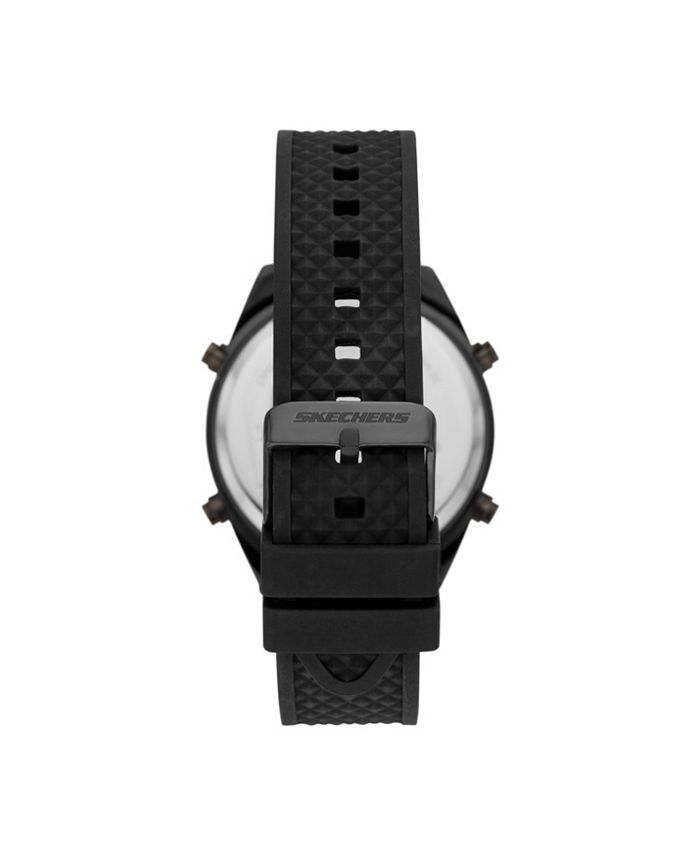 Skechers Men's Kentwood Men's Silicone Watch Black - Macy's