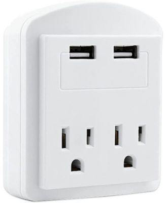 5 Core European Travel Plug Adapter, International Power Plug w/ 2 USB ...