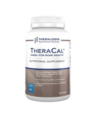 Theralogix TheraCal D4000 Bone Health Supplement with Calcium, Vitamins ...