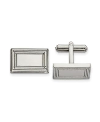 Chisel Stainless Steel Polished Rectangle Cufflinks - Macy's
