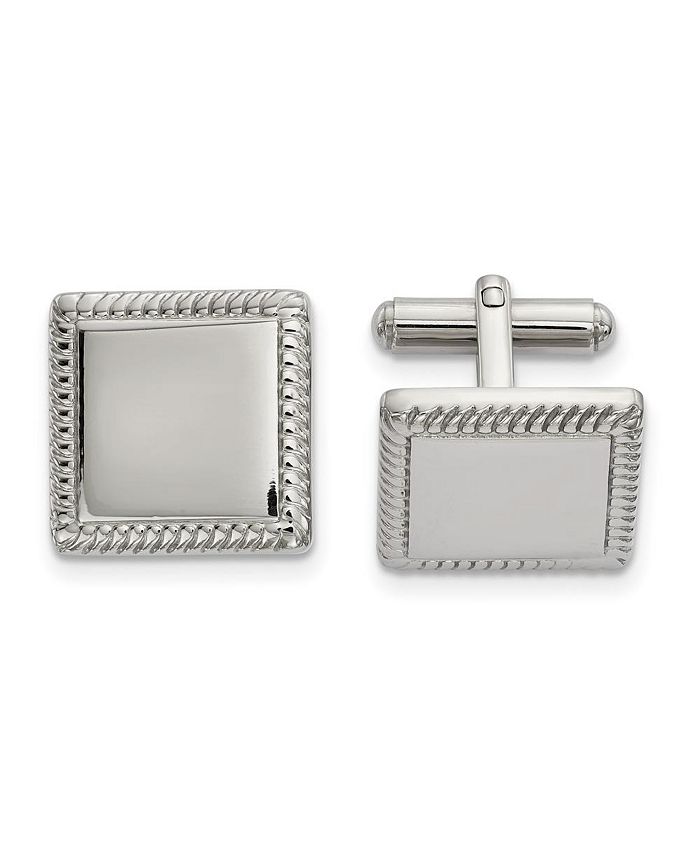 Chisel Stainless Steel Polished Square Cufflinks - Macy's