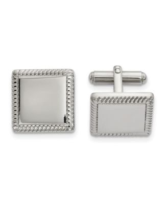 Chisel Stainless Steel Polished Square Cufflinks - Macy's