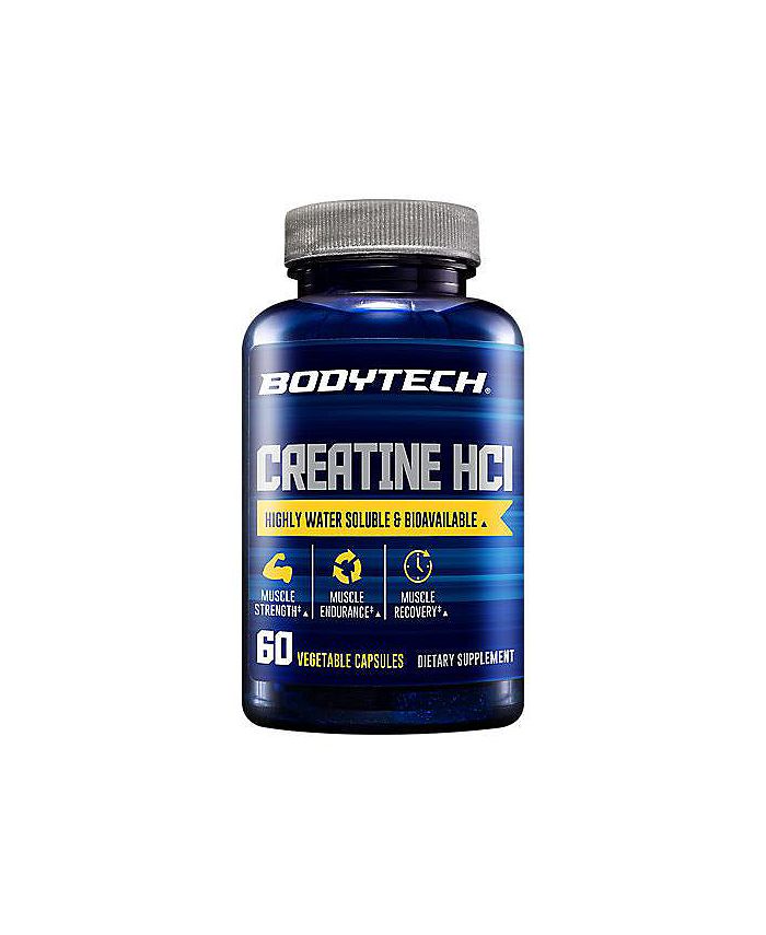 BodyTech Creatine HCL - Highly Water Soluble & Bioavailable (60 ...