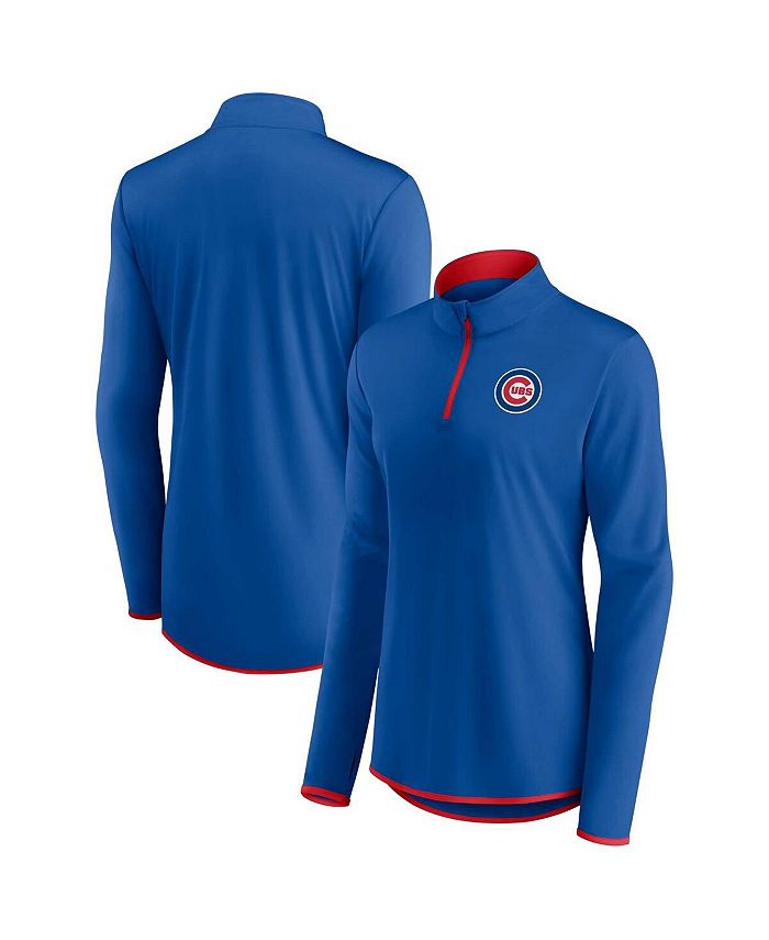 Fanatics Women's Royal Chicago Cubs Corner Quarter-Zip Top - Macy's