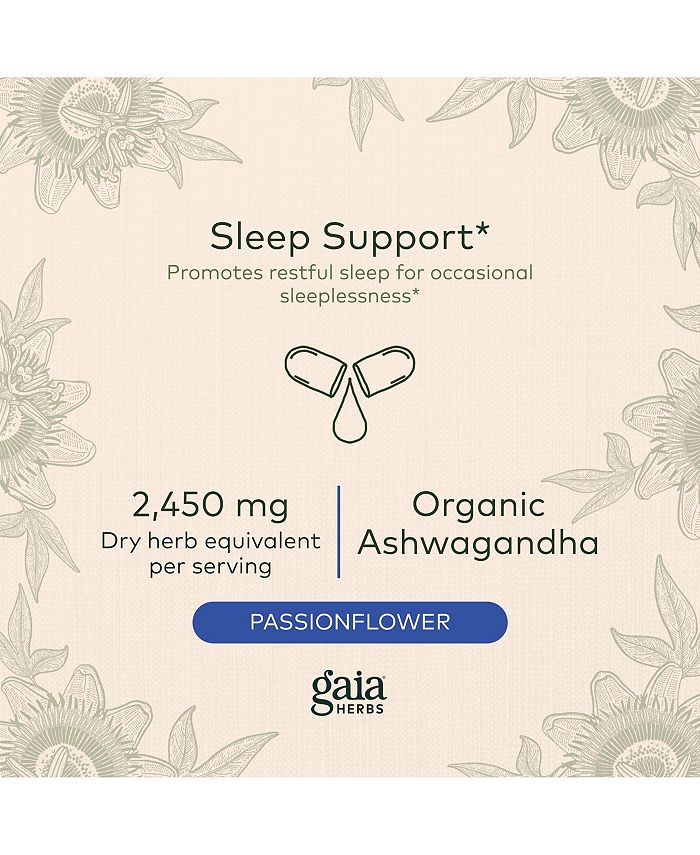 Gaia Herbs Sleepthru Natural Sleep Support Supplement With Organic