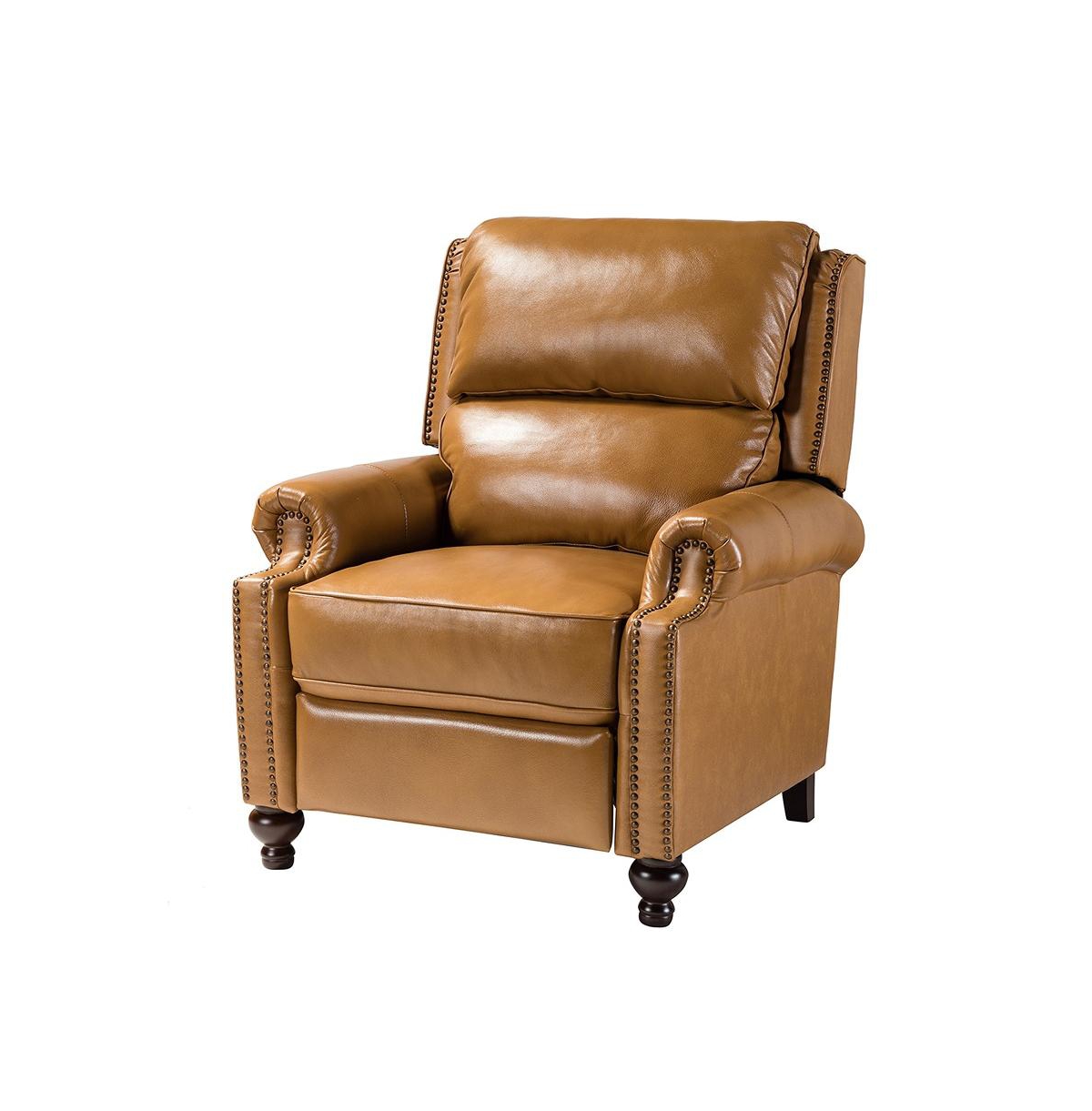 Click here for Franco Genuine Leather Manual Recliner - Camel prices