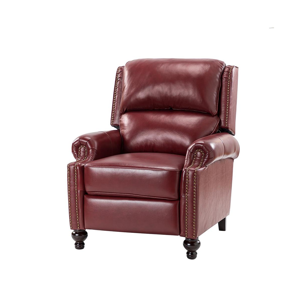 Click here for Franco Genuine Leather Manual Recliner - Burgundy prices