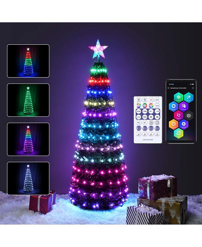 Yescom 5 Ft Christmas Tree Decoration Light RGB LED String Lamp ...